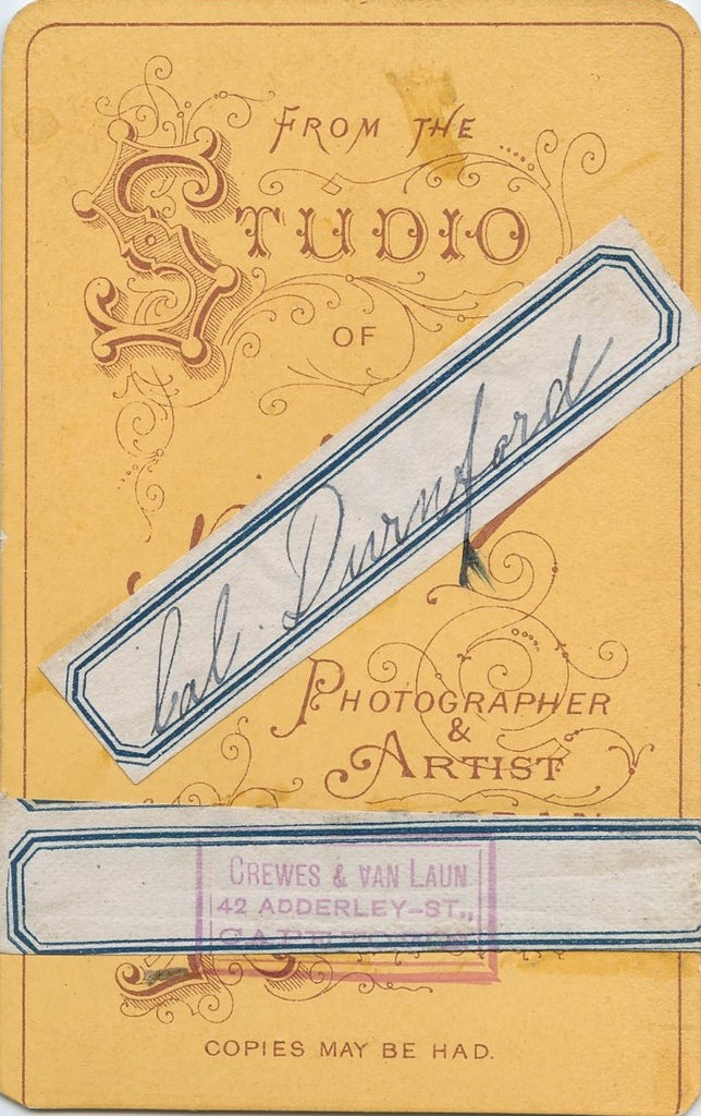 Original Carte de Visite Photograph - Anthony William Durnford – Ian ...