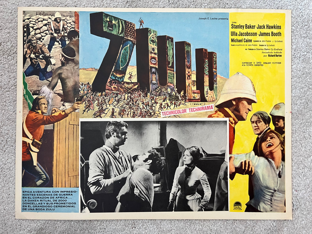 'ZULU' Movie - Individual Mexican Lobby Card - First Cinema Release ...